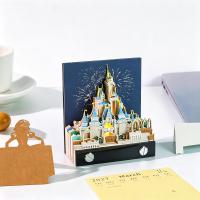 China 3d Memo Pad Calendar Castle Design With Custom Gift Box For Holiday Gifting for sale