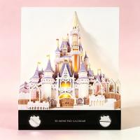 China 3d Memo Pad Calendar Castle Design With Custom Gift Box For Holiday Gifting for sale