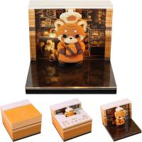 China Night Light 3D Notepad Calendar With Custom Animal Paper Sculpture And LED Base for sale