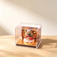 China Night Light 3D Notepad Calendar With Custom Animal Paper Sculpture And LED Base for sale