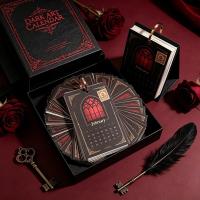 China Gothic Dark Art Monthly Calendar With Stand And Book-Style Gift Box Packaging for sale