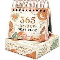 China Mindfulness And Gratitude Daily Desk Calendar With Stand And Gift Box for sale
