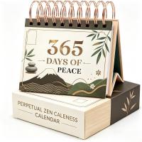 China Mindfulness And Gratitude Daily Desk Calendar With Stand And Gift Box for sale