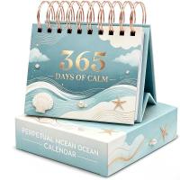 China Mindfulness And Gratitude Daily Desk Calendar With Stand And Gift Box for sale