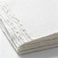 China Handcrafted cotton paper birthday cards with deckle edges and pressed flowers for sale