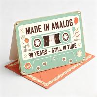 China Retro cassette tape shaped novelty birthday cards with matching envelopes for sale