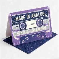 China Retro cassette tape shaped novelty birthday cards with matching envelopes for sale