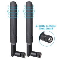 China 2.4GHz 5.8GHz Dual Band Wireless Wifi Antenna Omni SMA Male External Antenna 8dBi for sale