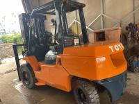 China Used Toyota 7FD50 5 Ton Forklift 3 Sections Mast Max Lifting Height 4500mm for sale