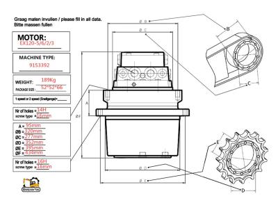 China Hitachi EX120-5 EX120-6 EX120-2 EX120-3 Final Drive 9150030 Excavator Spare Parts for sale