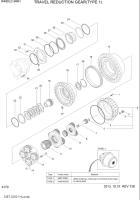China Hyundai R480LC-9 Excavator Travel Reduction Gearbox 34E7-02500 3-Stage Steel for sale