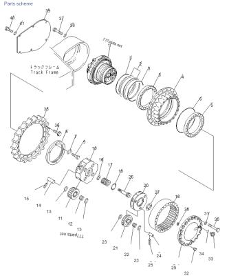 China Komatsu PC300-8 Excavator Travel Gearbox Gear Repair Parts 207-27-71140 207-27-71130 for sale