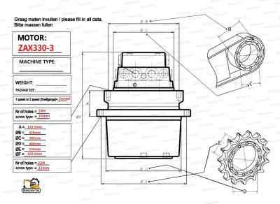 China Belparts ZX330-3 Excavator Travel Motor 9190296 9195488 12-Month Warranty Standard Part for sale