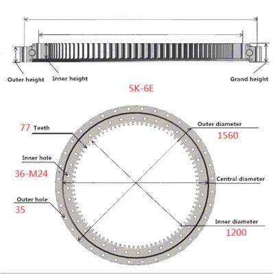 China Kobelco SK290LC-6E SK330LC-6E Excavator Slewing Bearing LC40F00012F1 Slew Ring Swing Circle for sale