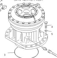 China Komatsu PC2000-8 Excavator Swing Gearbox 21T-26-00300 Slew Reducer Reduction 6 Month Warranty for sale