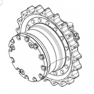 China Deere 15 Final Drive Mini Excavator Part AT111860 AT111858 Travel Motor Reducer for sale