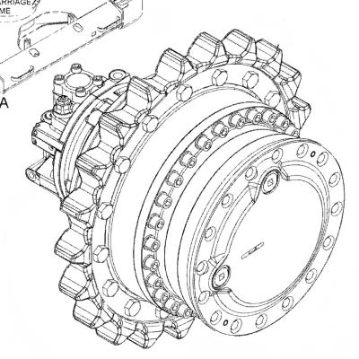 China Deere 690E LC 690ELC Final Drive Excavator Part AT147222 AT147221 Hydraulic Travel Motor Reducer for sale