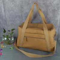 China Excellent Kraft Paper Gym Brown Tote Luggage Travel Bags with Wear and Tear Resistance for sale