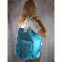 China Large Capacity Bright Leather Women Bags Handbag for Professional in Blue and Rose Red for sale