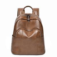 China Custom Outdoor Casual Ladies Backpack in PU Leather with Zipper Closure 37*29*6cm for sale