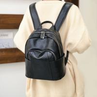 China Custom Outdoor Casual Ladies Backpack in PU Leather with Zipper Closure 37*29*6cm for sale