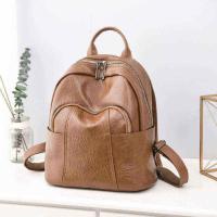 China Carrying System Adjustable Straps Customized Black PU Leather Zipper Backpack for Women for sale