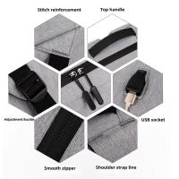China Custom LOGO Laptop Backpack for mens Business sac a dos Waterproof Oxford mochilas School Student Backpack with USB for sale