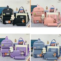 China Wholesale Cute 4pcs/Set Primary School Bag Girls Harajuku Kawaii Student Bookbag Teenage Handbag Large Capacity Student Rucksack Girls School Backpack Set for sale