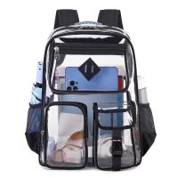 China Wholesale Clear Travel Backpack For School Superior PVC Transparent Bookbag For Girls Boys Through School Backpack for men womens Student Backpack for sale
