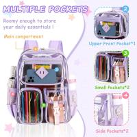 China Wholesale Clear Travel Backpack For School Superior PVC Transparent Bookbag For Girls Boys Through School Backpack for men womens Student Backpack for sale
