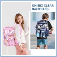 China Wholesale Clear Travel Backpack For School Superior PVC Transparent Bookbag For Girls Boys Through School Backpack for men womens Student Backpack for sale