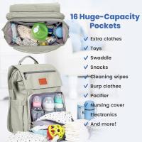 China Custom Baby Diaper Bag with Changing Pad Large Travel Bags Newborn Baby Essentials Pack Momy Backpack Casual Womens Backpack for sale