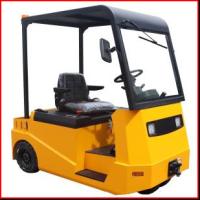 China Seated Electric Tractor Truck 15 Ton electric powered tractor trailer with Rubber tire for sale