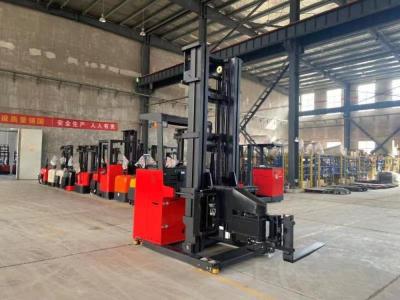 China Narrow Channels 3 Way Electric Stacker Versatile Material Handling Solution for sale