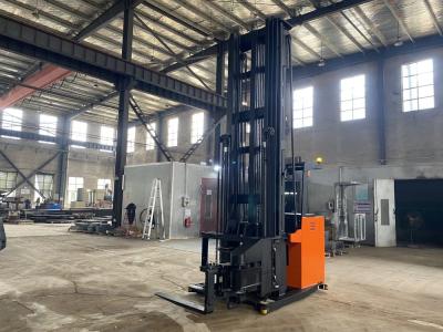 China 3 Way Electric Pallet Stacker 1500 KG Lifting Height 10000 mm Stand-on Driving type for sale