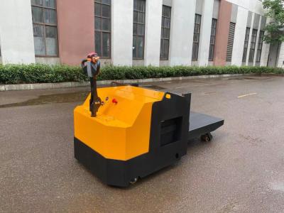China 7 Tons Load Capacity Electric Pallet Trucks Jack With Platform Handling Walky Style for sale