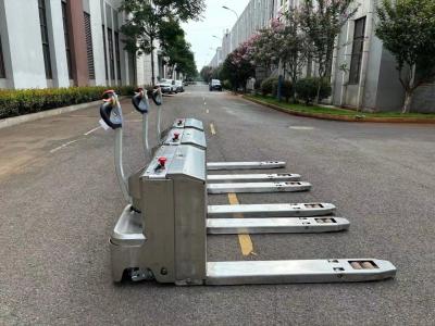 China Electric Pallet Lifter Jack  Body Material SUS 304 Capacity 2 Tons Pedestrian Mechanical Steering for sale
