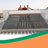 China 150L Low Pressure Solar Geyser Galvanized Steel Solar Water Heating System 58mm 1800mm Tubes for sale