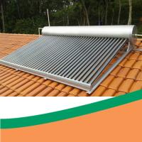 China INMETRO Rooftop Galvanized Steel Solar Water Heater 58mm 1800mm Vacuum Tubes 100L-500L for sale