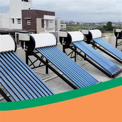 China Roof Mounted 100L Solar Water Heater Low Pressure Hotel Use 58mm Vacuum Tubes for sale