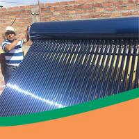 China Galvanized Steel 200L Solar Water Heater Low Pressure Hotel Use 58mm Vacuum Tubes for sale