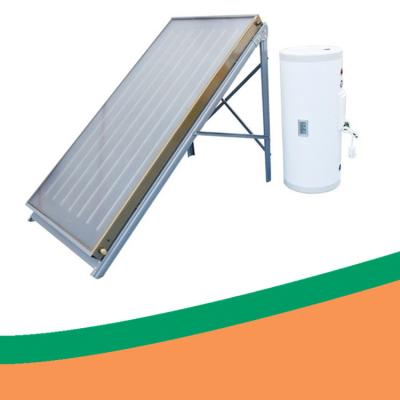 China SUS316 Flat Plate Solar Collector 250L Solar Hot Water System with Copper Coil for sale