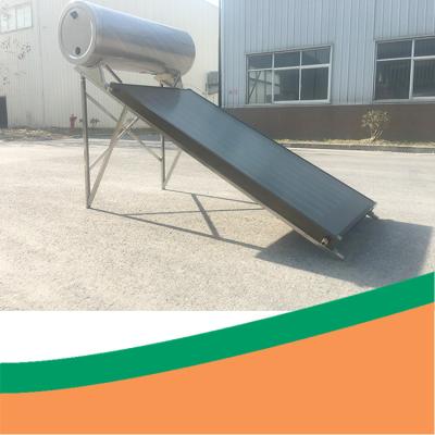 China Grey Low Pressure Flat Plate Solar Water Heater 250L 300L Pressurized Tank for sale