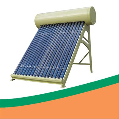 China Solar Water Heater 12 Tubes 120L Evacuated Tube Pressurized Geyser for Family Use for sale