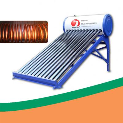 China SUS 304 INMETRO Copper Pipe Solar Water Heater 58mm 1800mm Vacuum Tube 100L for sale