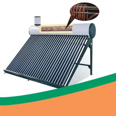 China INMETRO 80L Solar Preheat Hot Water Heater Copper Coil 58mm Tubes 1-2 Person for sale