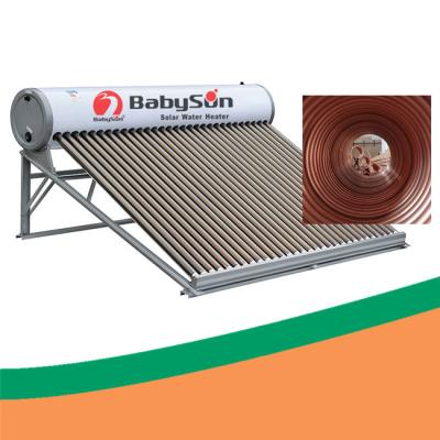 China Pre Heated Heat Exchanger 300L Solar Water Heater Assistant Tank with 58mm 1800mm Vacuum Tubes for sale