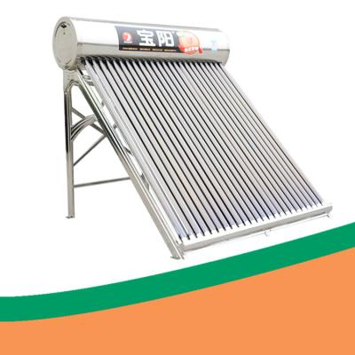 China Non Pressure Solar Water Geyser 24 Tubes 240L SUS304 Stainless Steel Tank for sale