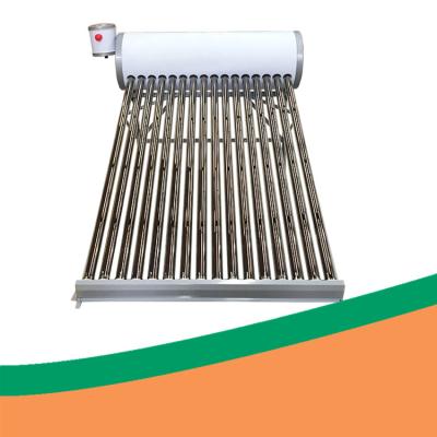 China Color Steel 100L Solar Water Geyser with Side Assistant Tank 58mm x 1800mm Tubes for sale