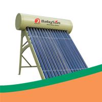 China Integrated ISO Yellow Vacuum Tube Solar Geyser for sale